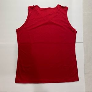 Mizuno | Tops | Mizuno Red Workout Top Sleeveless With White Logo Size ...